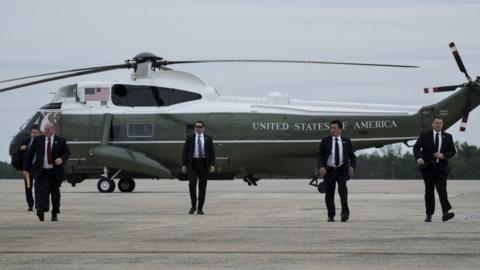 Trump travel drains Secret Service budget - BBC News