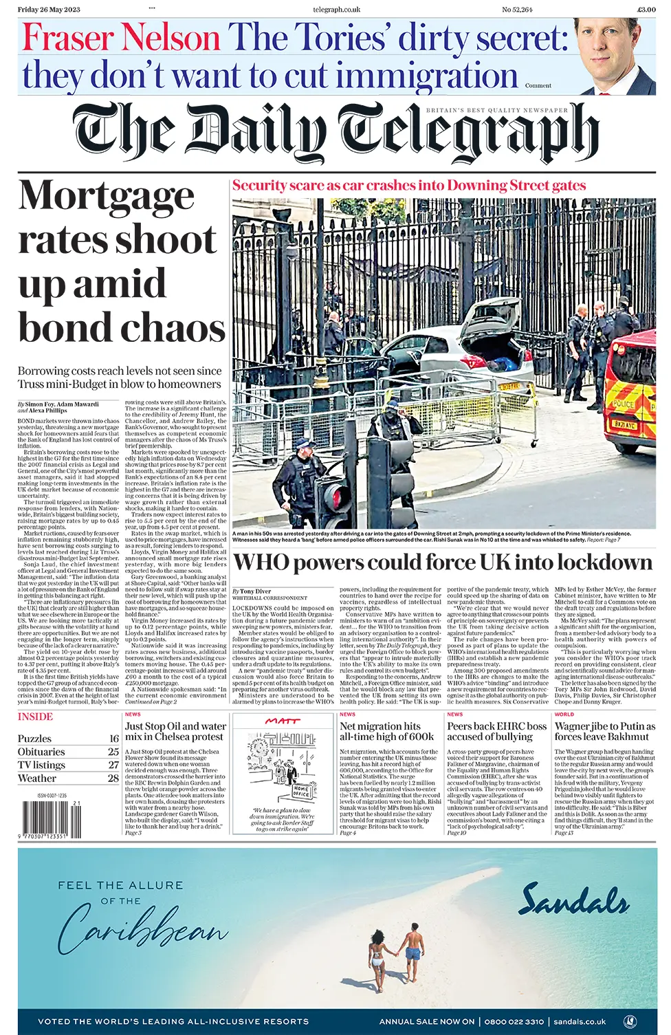 PM 'will reduce migration' and mortgage rates rise