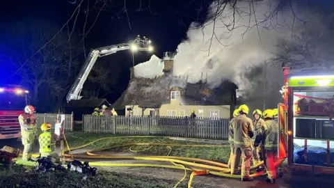 Thatched roof destroyed in Bassus Green house fire