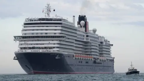 Cunard Queen Anne cruise ship arrives in Southampton