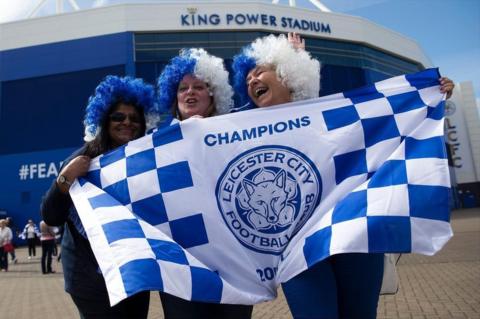 Leicester City fans celebrate Premier League triumph across the city ...