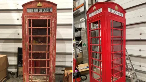 Restored 1930s telephone box gifted to lieutenant governor