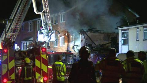 Harrow fire: Woman dies in suspected gas blast - BBC News