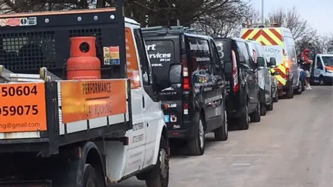More than 150 vans in Plymouth tool theft protest rally