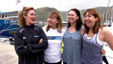 The Yorkshire Rows claim Atlantic record - BBC News