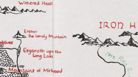 Pictures: Tolkien's Middle-earth map goes on display - BBC Newsround