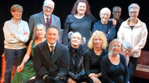 Actress appears on Stafford stage seven months after stroke - BBC News