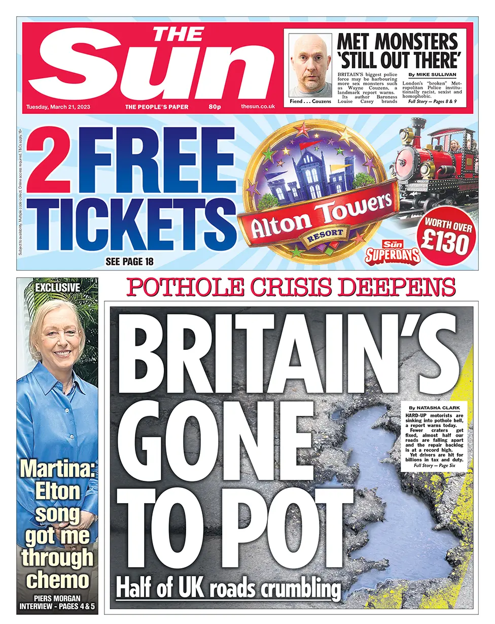 'Rotten Met' and 'trial of Boris Johnson begins'