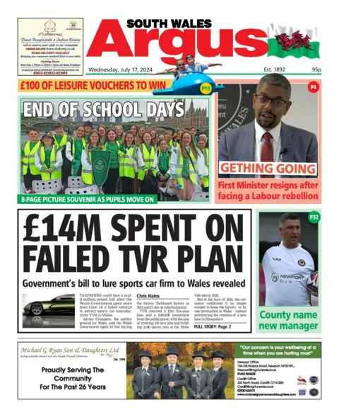 Wales' papers: 20mph 'errors' guidance and Gething 'forced out'