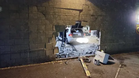 Car crashes through Keynsham ambulance station wall