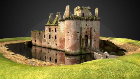 Model shows triangular Caerlaverock Castle in 3D glory - BBC News