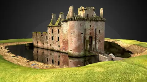 Model shows triangular Caerlaverock Castle in 3D glory