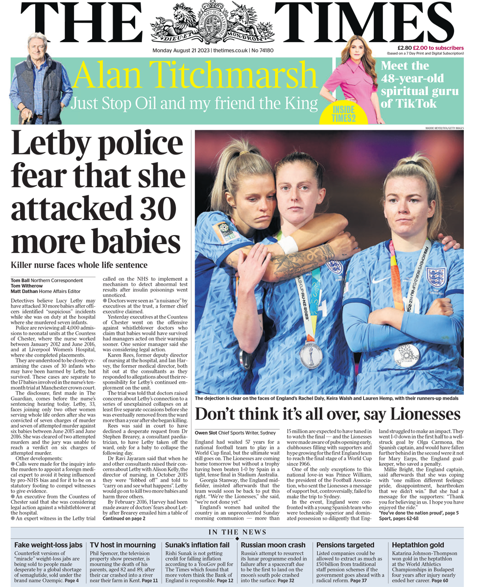 Newspaper headlines: 'Heartbreak' for England who 'did us all proud ...