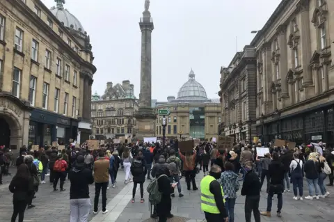 Eighteen protesters jailed for Newcastle violent disorder