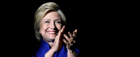 Hillary Clinton 'secures Democratic nomination' - AP - BBC News
