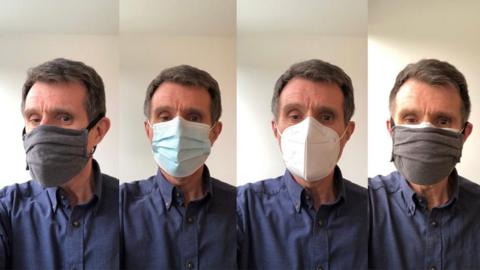 Covid: Masks upgrade cuts infection risk, research finds - BBC News