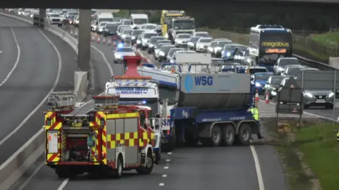 A19 closed after tanker crash near Wolviston