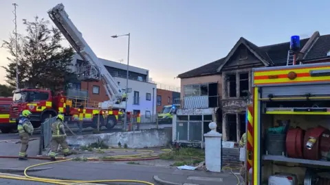 Southend firefighters tackle blaze at derelict house