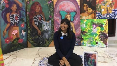 The Indian artist behind a climate change warrior - BBC News