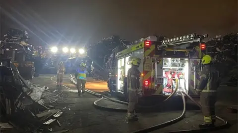 Canning Town fire: Blaze breaks out at recycling plant