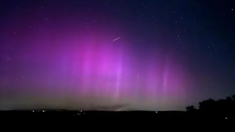 Northern Lights illuminates Cornwall and Devon night sky