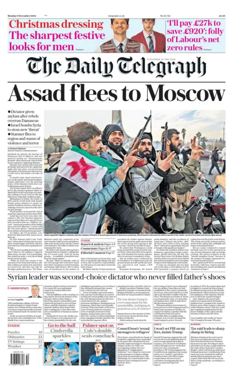 Scotland's papers: Assad flees and Edinburgh leader suspended