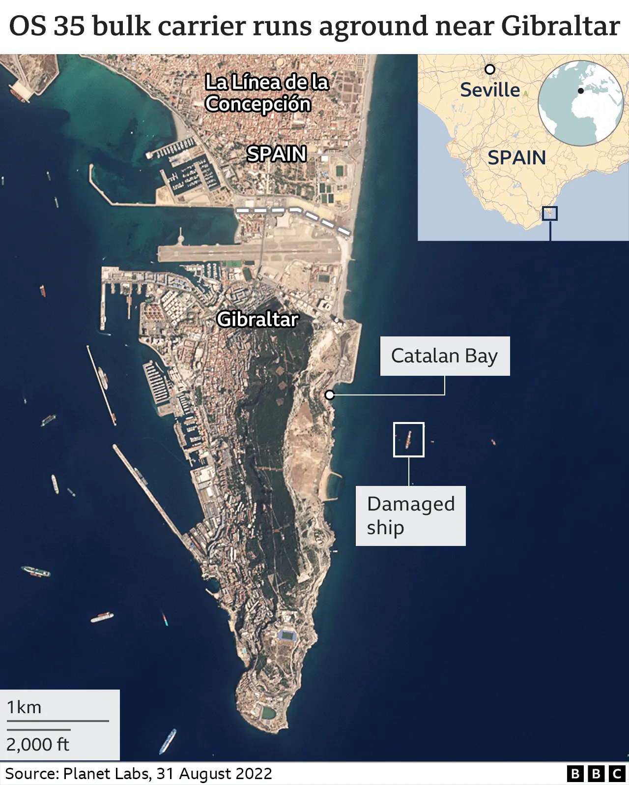Gibraltar collision: Race to remove fuel from stricken ship