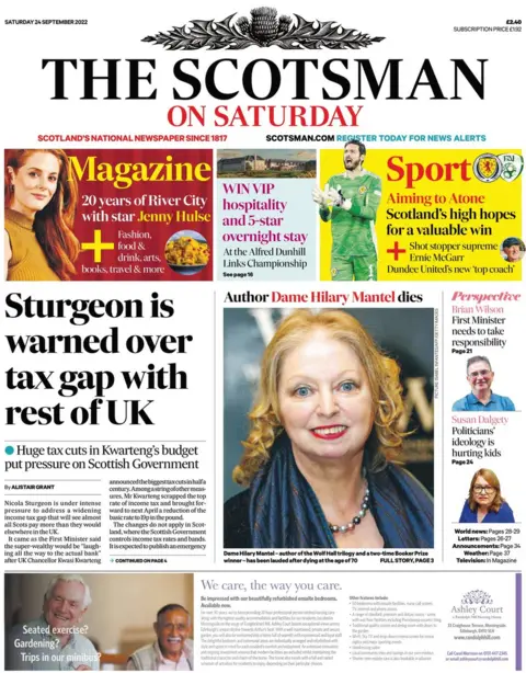 Scotland's papers: Scotland will not 'blindly follow' tax cuts