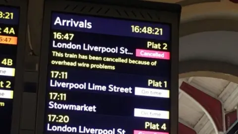 Fallen tree between Ipswich and Stowmarket causes train delays