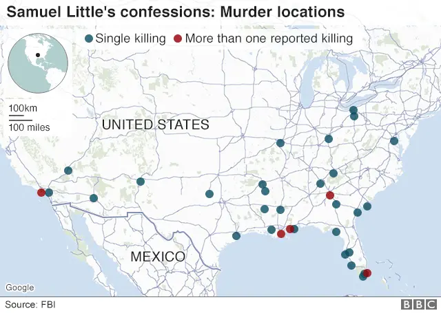Samuel Little: FBI confirms 'most prolific' US serial killer