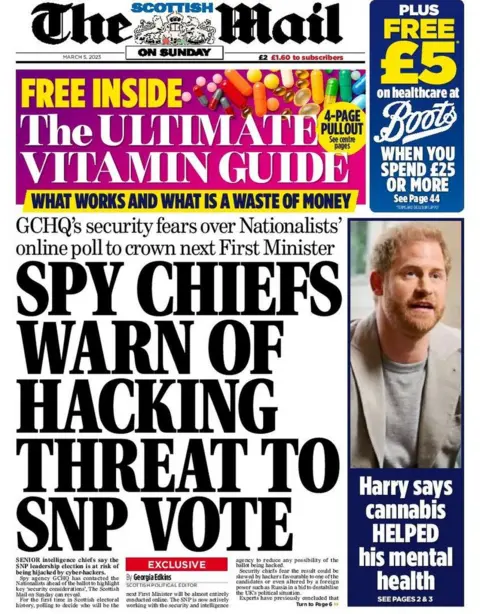 Scotland's papers: Police budget cuts and cyber threat to SNP race