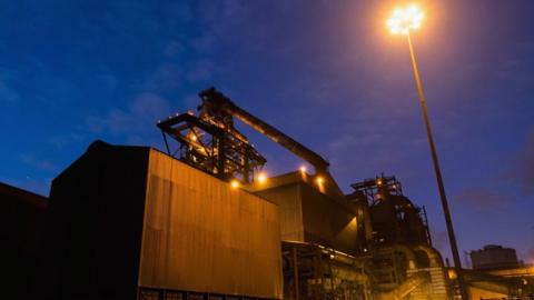 Redcar blast furnace demolition gets under way - BBC News