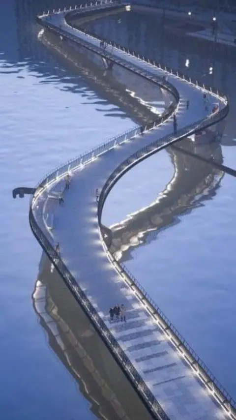Curvy bridge at Royal Docks to be bigger and bolder