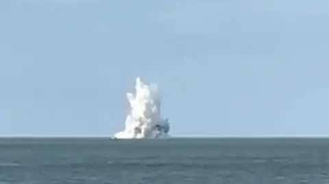 WW2 mine dredged up by fishing boat destroyed off Kent coast