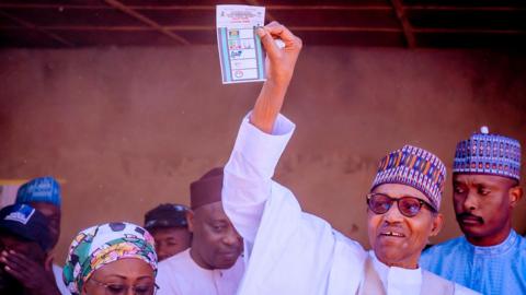Who did Buhari vote for: Nigeria presidential election 2023 see Buhari vote for Bola Tinubu of ...