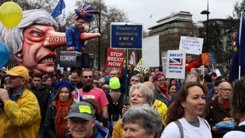 Brexit march: Million joined Brexit protest, organisers say - BBC News