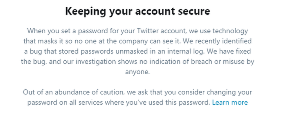Twitter users told to change passwords after internal leak - BBC News