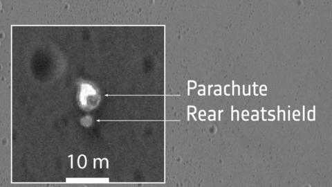 Images reveal crashed Mars lander - BBC News