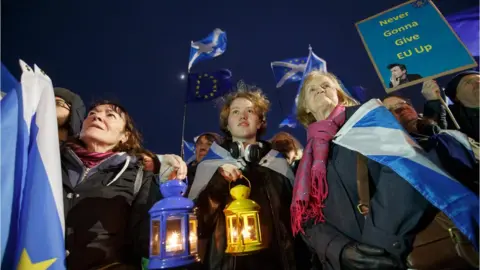 Vigils and celebrations as Scots mark Brexit day