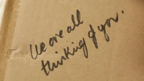 Kate writes message of support on parcel for Ukraine