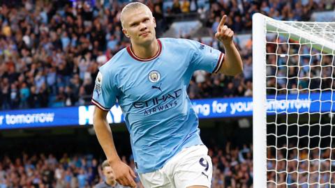 Man City: 'I think he's looking at 40' - Haaland's stunning start - BBC ...