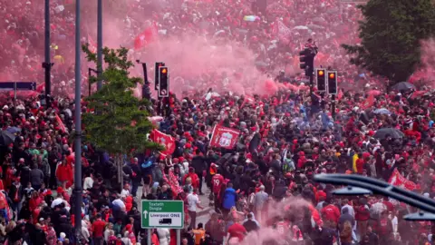 In pictures: Liverpool's title spectacular