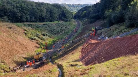 Rail upgrade to prevent future landslips at Honiton - BBC News