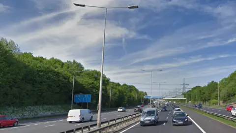 M3 motorway shut by fallen corroded pylon