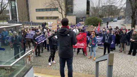 Suffolk: Demonstrators demand long-term arts funding