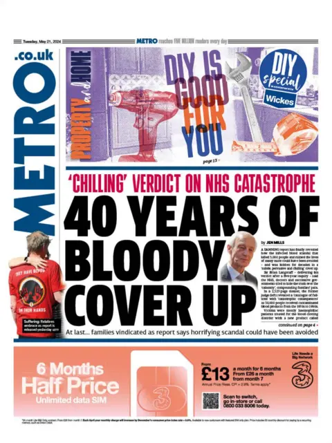 Scotland's papers: Blood scandal cover-up 'betrayed' victims