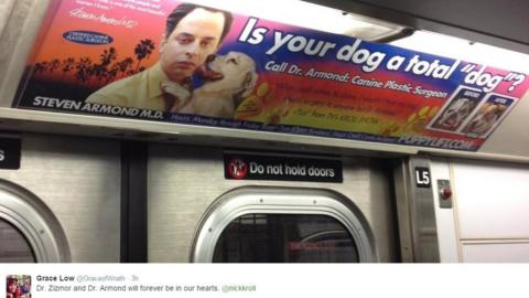 Dr Zizmor, star of New York subways adverts, retires - BBC News