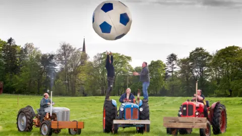 Tractor football takes to the field for Fettercairn tournament