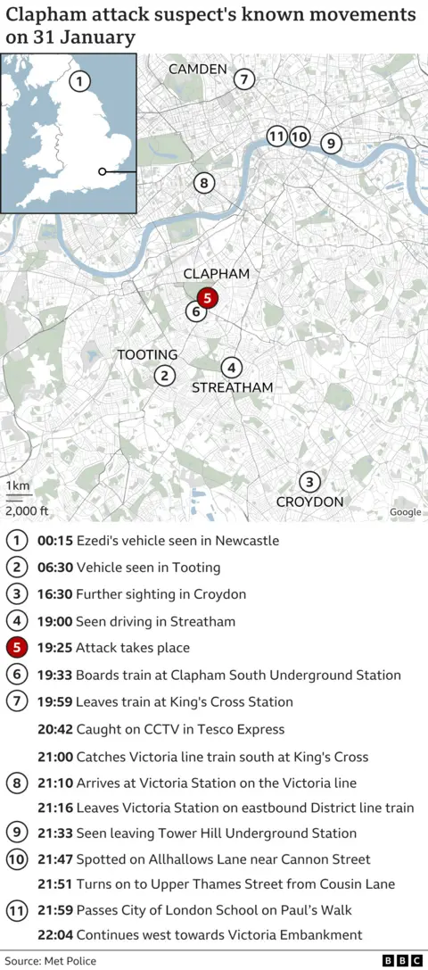 Clapham attack: Abdul Shokoor Ezedi is being helped to hide, say police