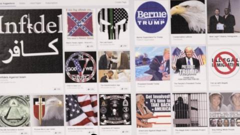 Social-media images shown as evidence of 'Russian trolls' - BBC News